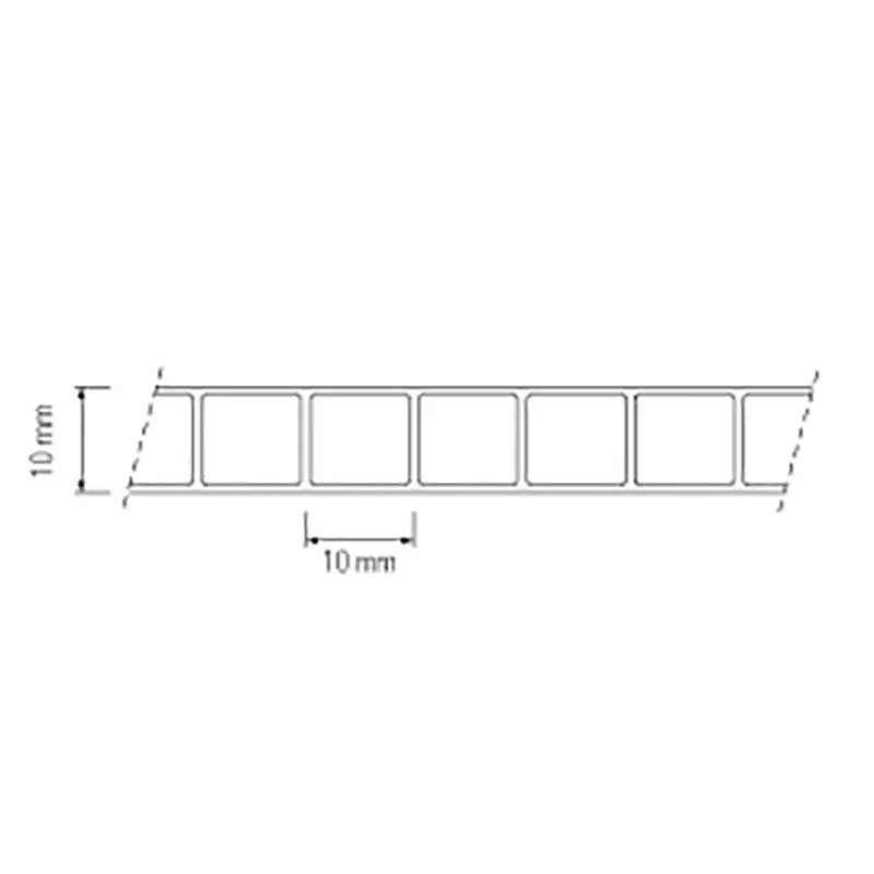 Thermoclear-Plus™ 10 mm - 2 parois I Polycarbonate alvéolaire