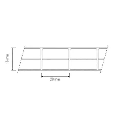 Thermoclear-Plus™ 16 mm 3 parois I Polycarbonate alvéolaire