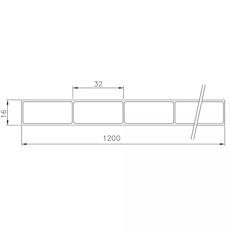 PoliCarb® WIDE 16 mm I Polycarbonate alvéolaire incolore